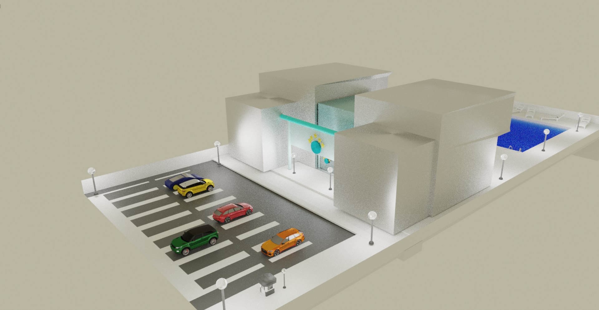 3D Hotel 5 Stars Blend Obj X3d - TurboSquid 2097783