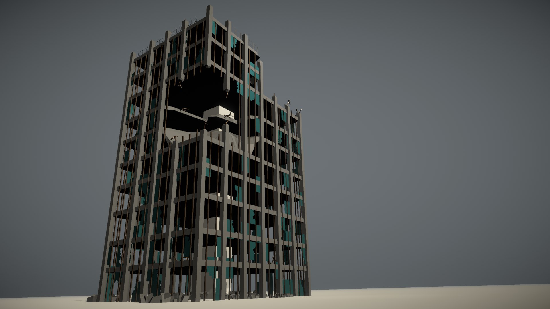 3D Destroyed Building Model - TurboSquid 1669956