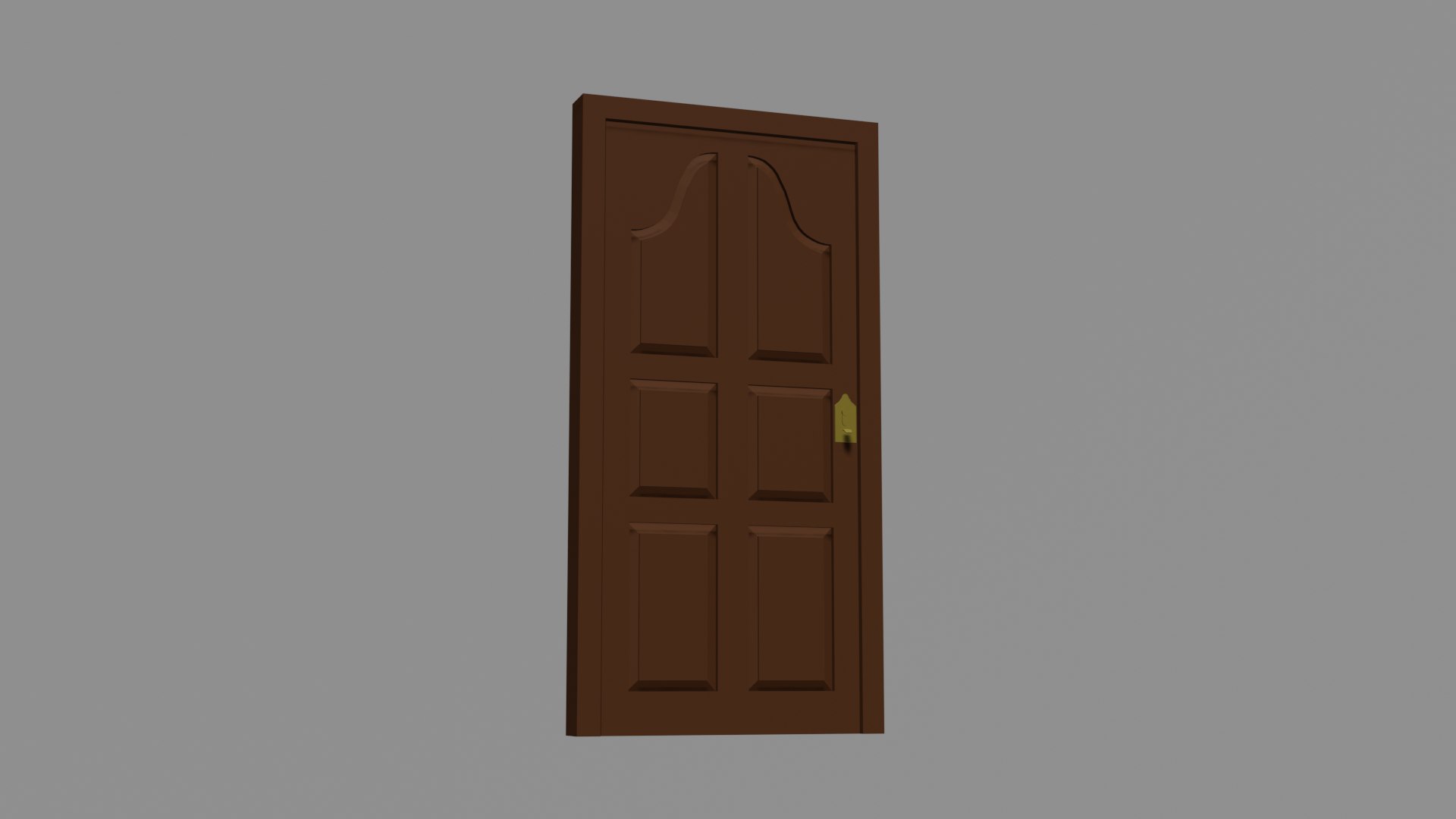 Free Simple Wooden Door Model - TurboSquid 2212543