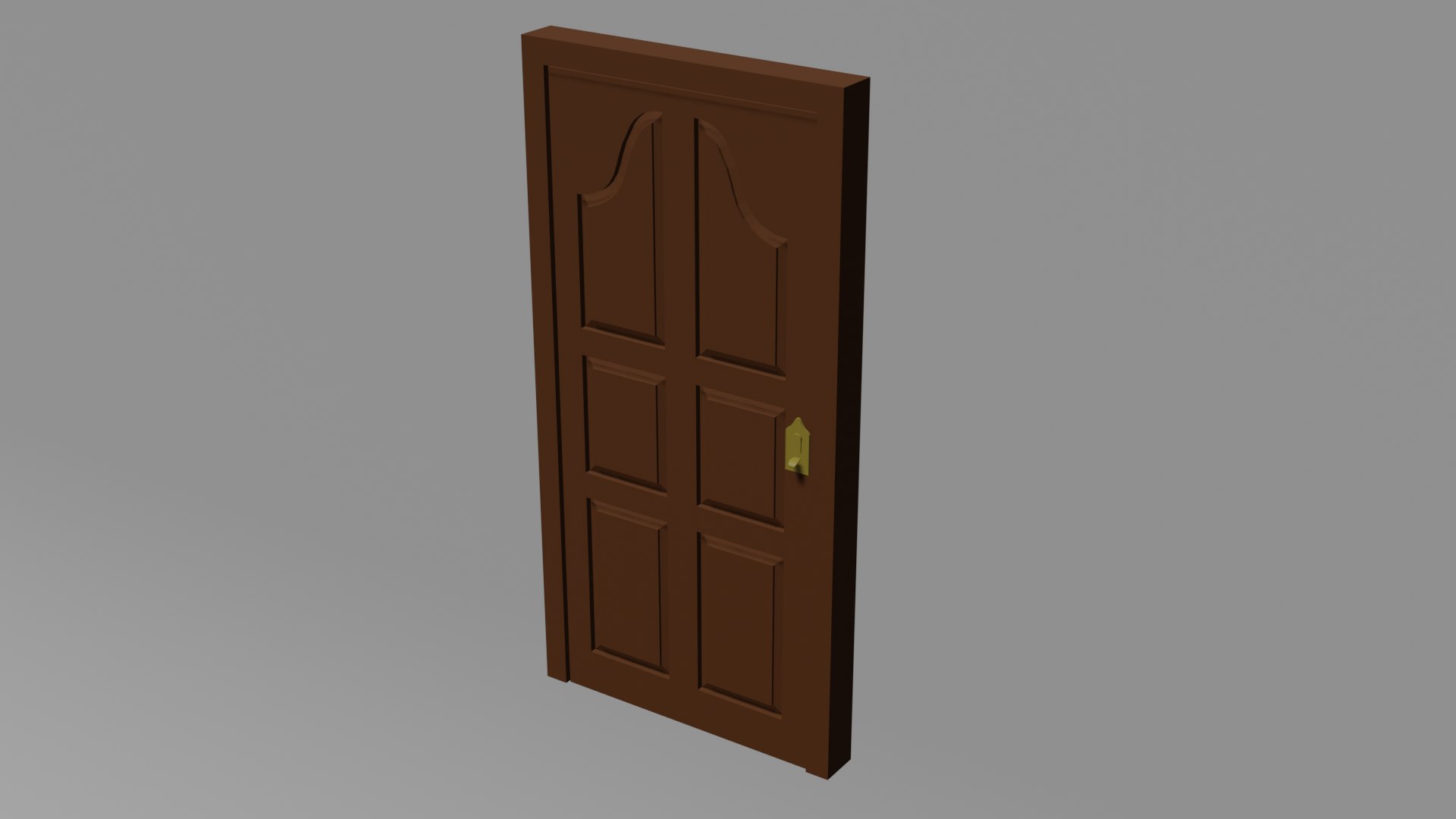 Free Simple Wooden Door Model - TurboSquid 2212543