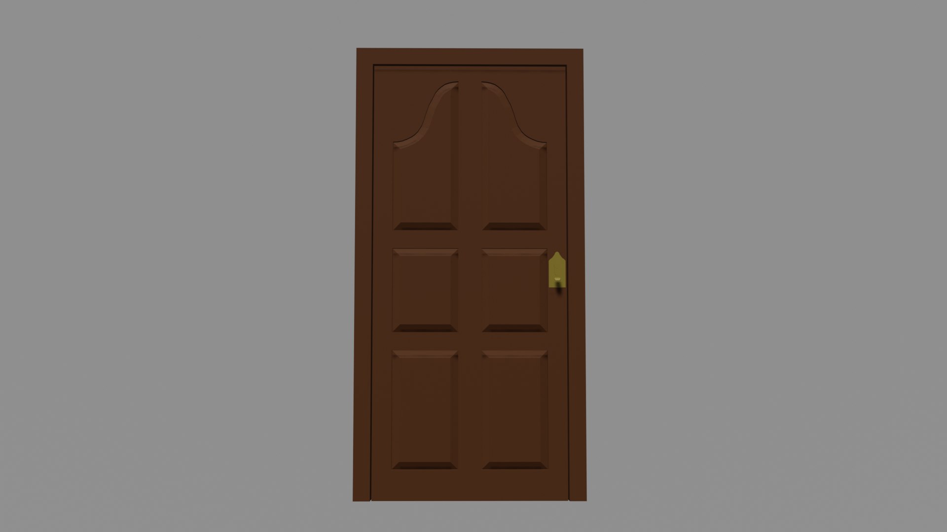 Free Simple Wooden Door Model - TurboSquid 2212543