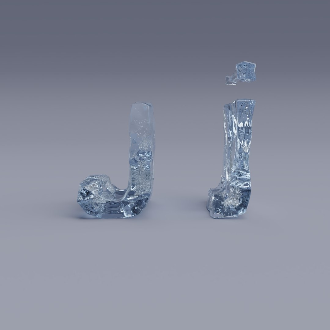 3D Font Ice J - TurboSquid 1369411