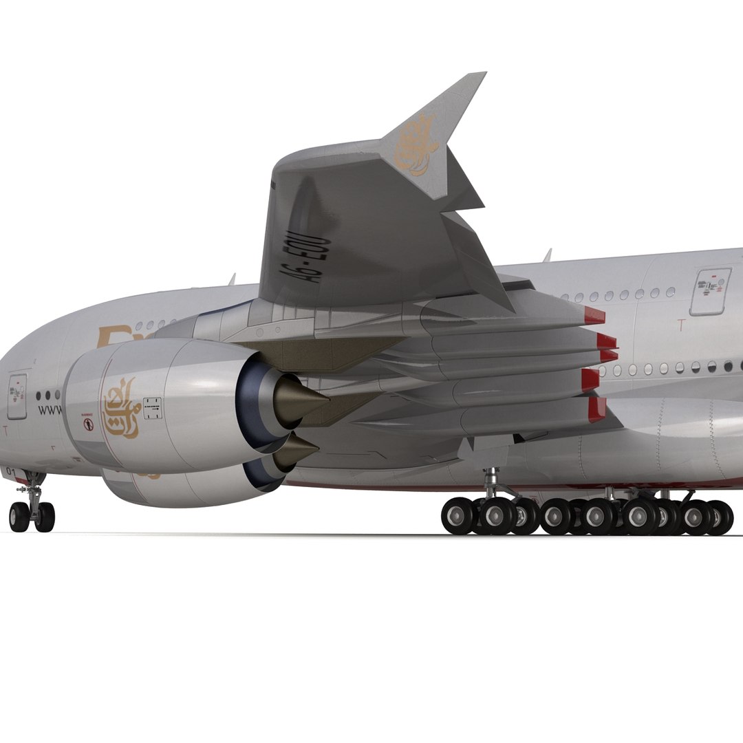 airbus a380-800 emirates rigged max