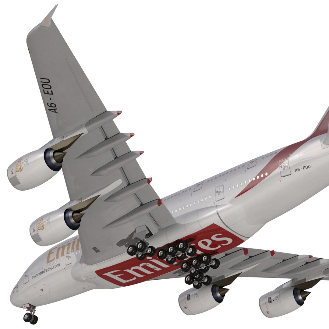 airbus a380-800 emirates rigged max