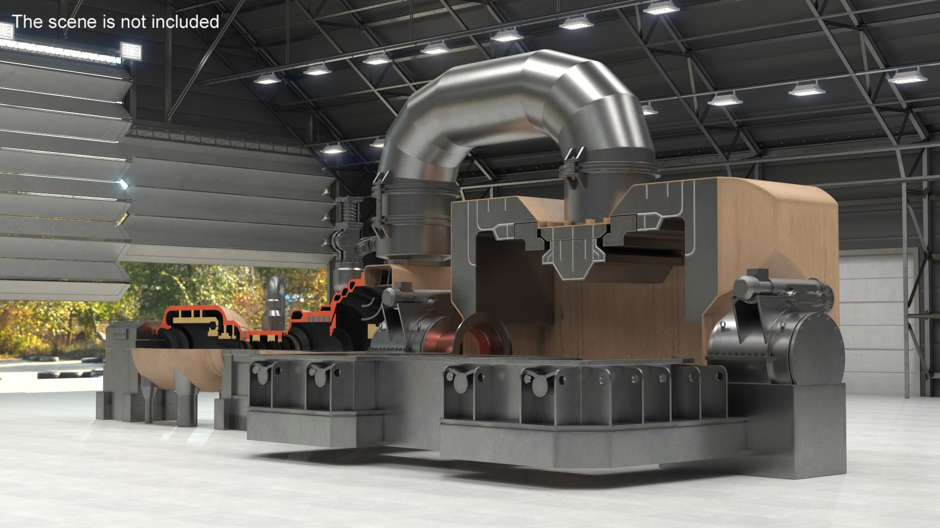 Casing Section For Steam Turbine 3D Model - TurboSquid 2304570