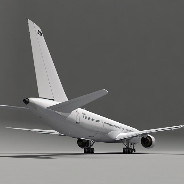 3d 757-300 generic white model
