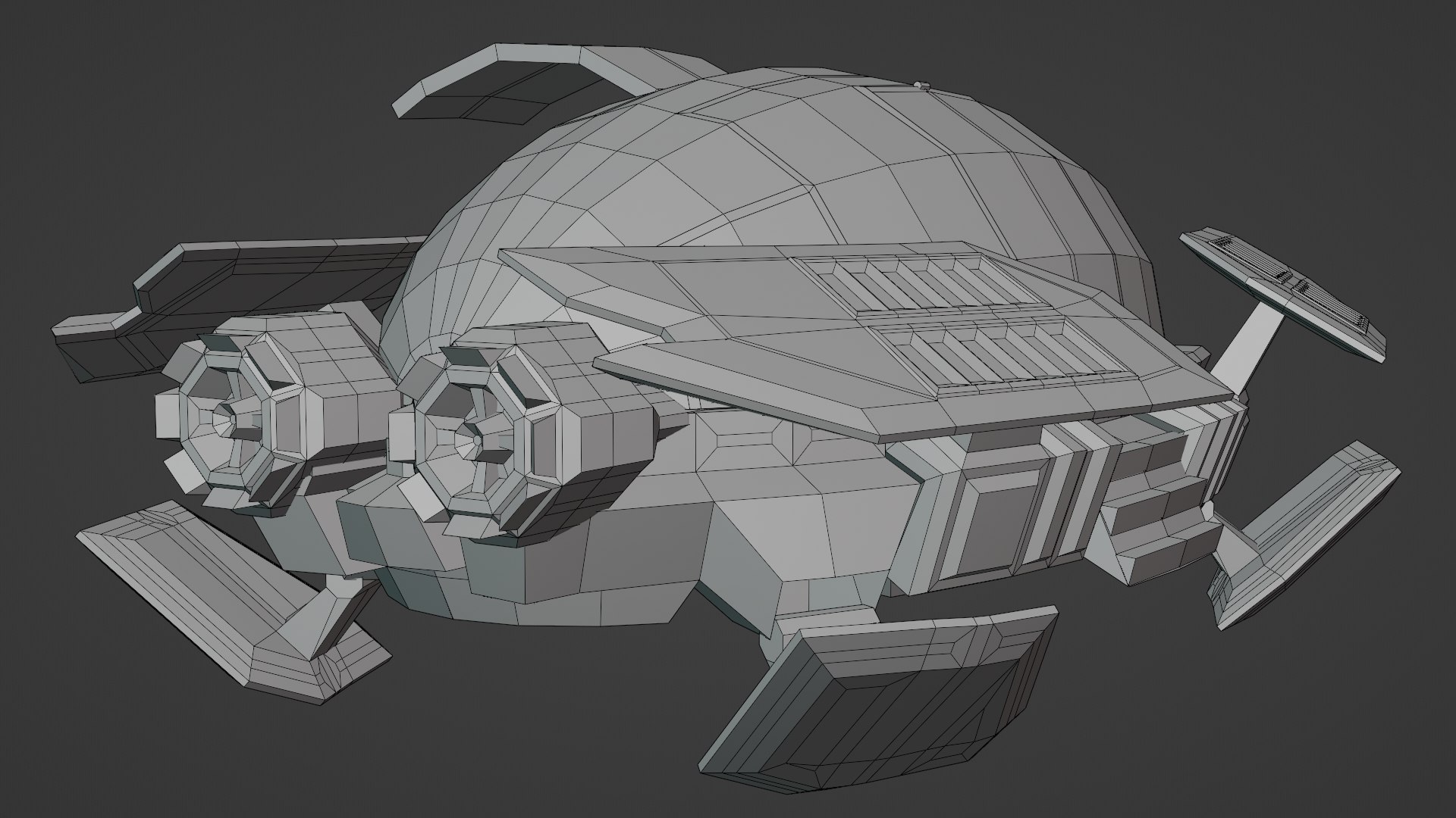 Sci-Fi Hovercraft - Low Poly 3D Model Model - TurboSquid 2283861