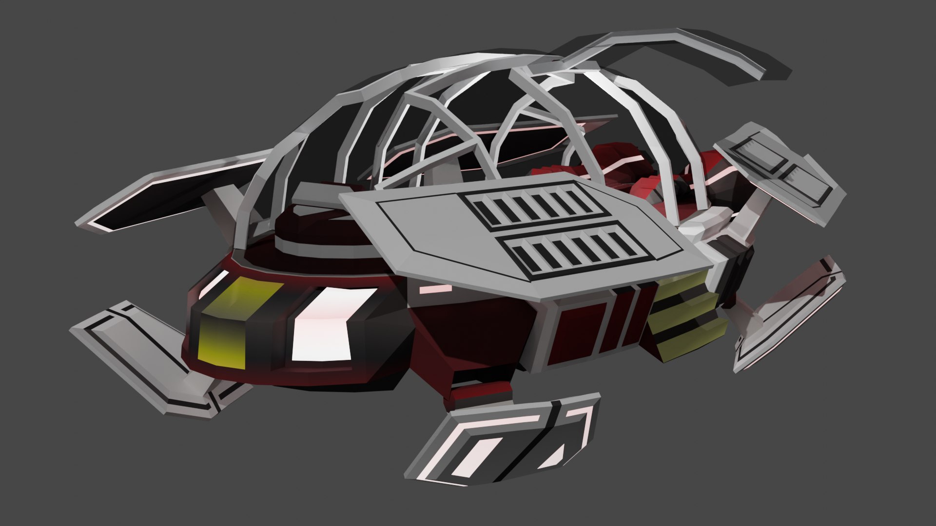 Sci-Fi Hovercraft - Low Poly 3D Model Model - TurboSquid 2283861
