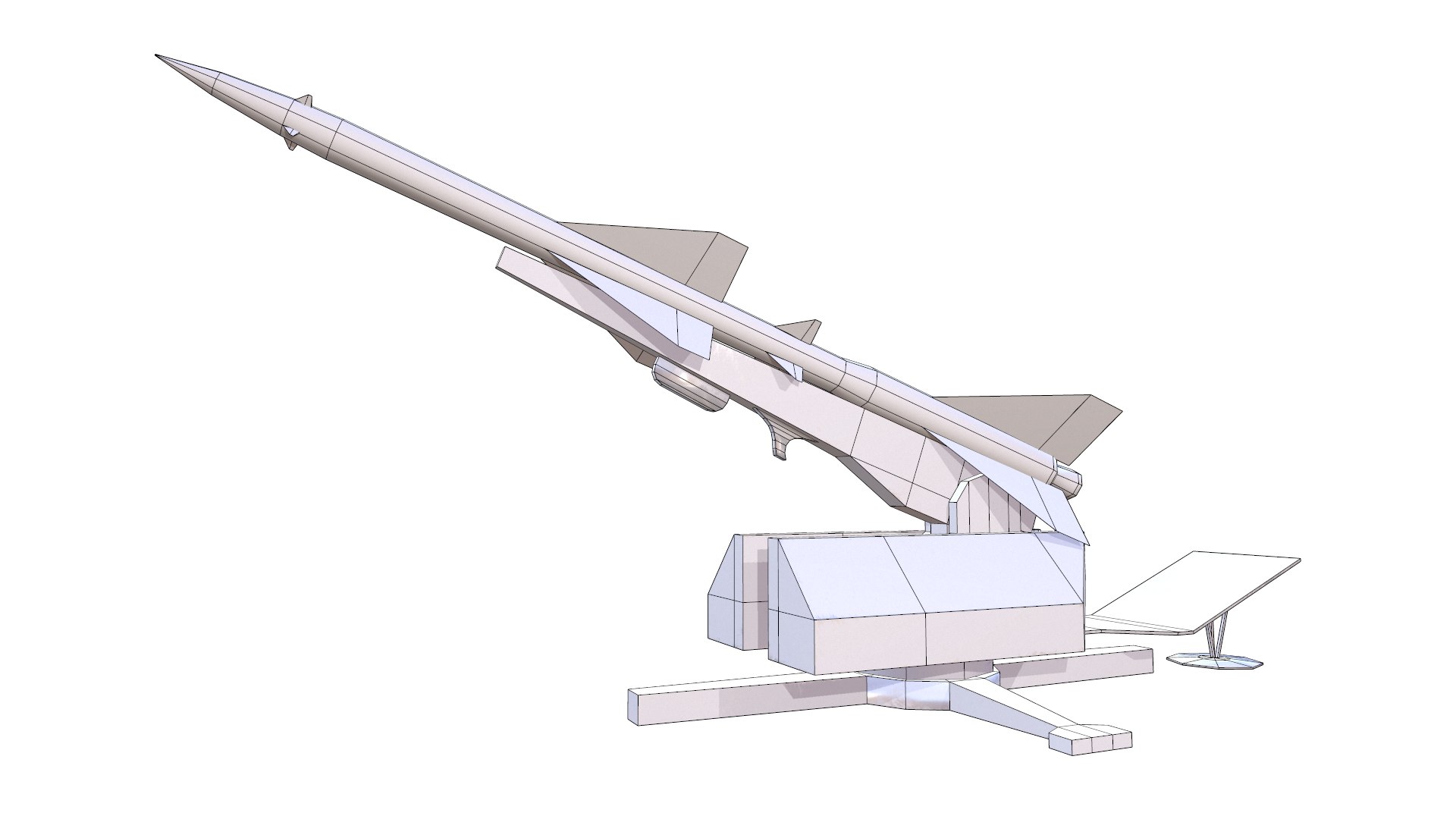 3D Model Missile Aircraft S75 Sam-2 - TurboSquid 1381124