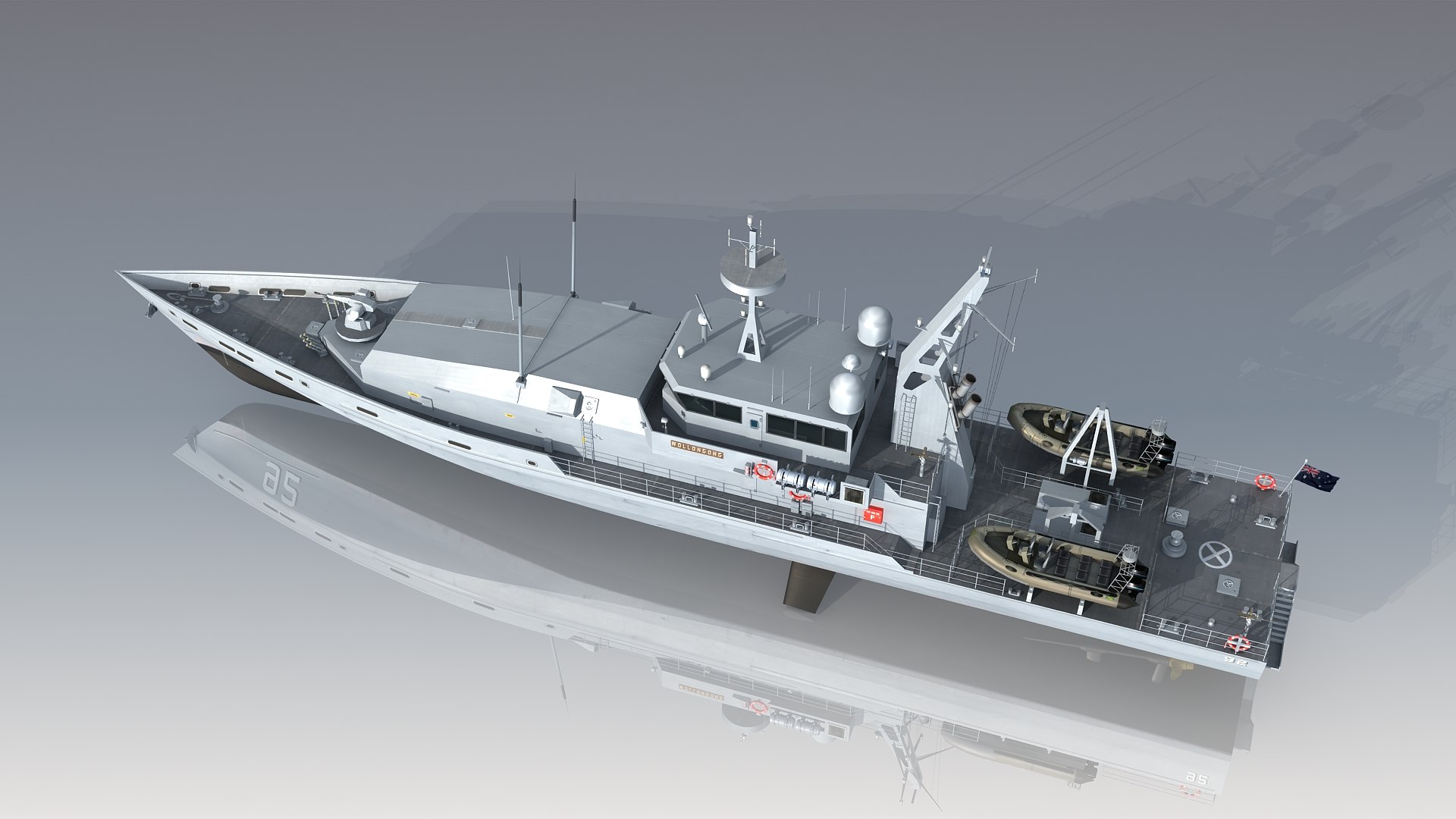 3D HMAS Wollongong P92 Australian Navy Patrol Boat - TurboSquid 2196504