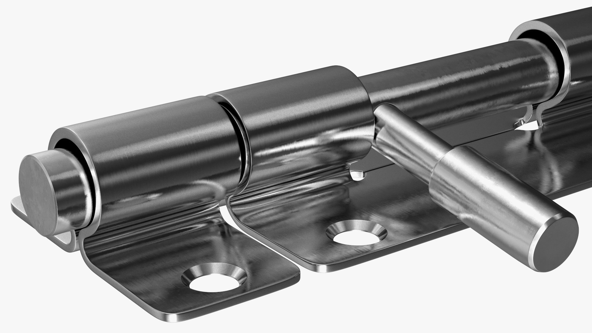 3D Stainless Steel Door Latch Sliding Lock model - TurboSquid 1787411
