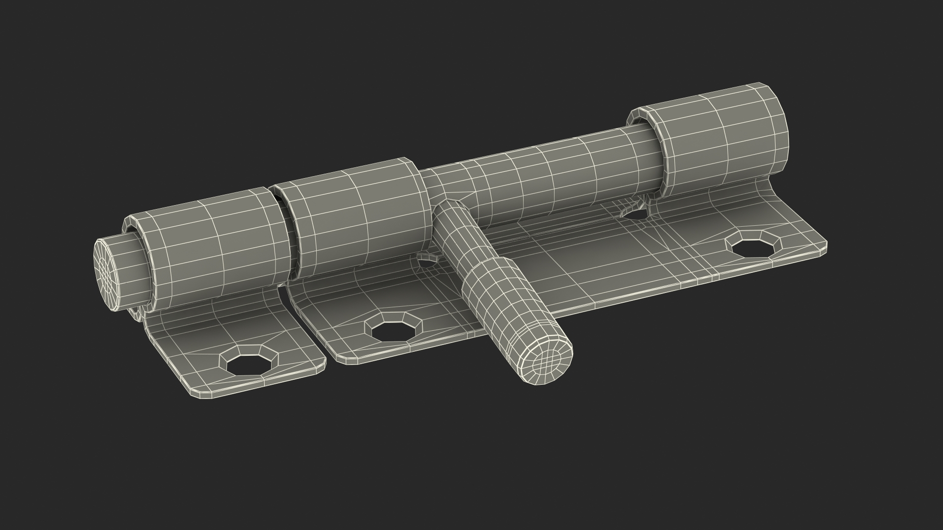 3D Stainless Steel Door Latch Sliding Lock Model - TurboSquid 1787411