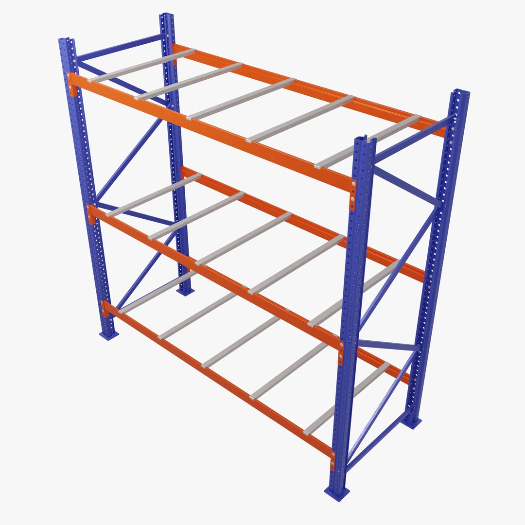 3D Warehouse Metal Shelf Pallet Rack - TurboSquid 2255763