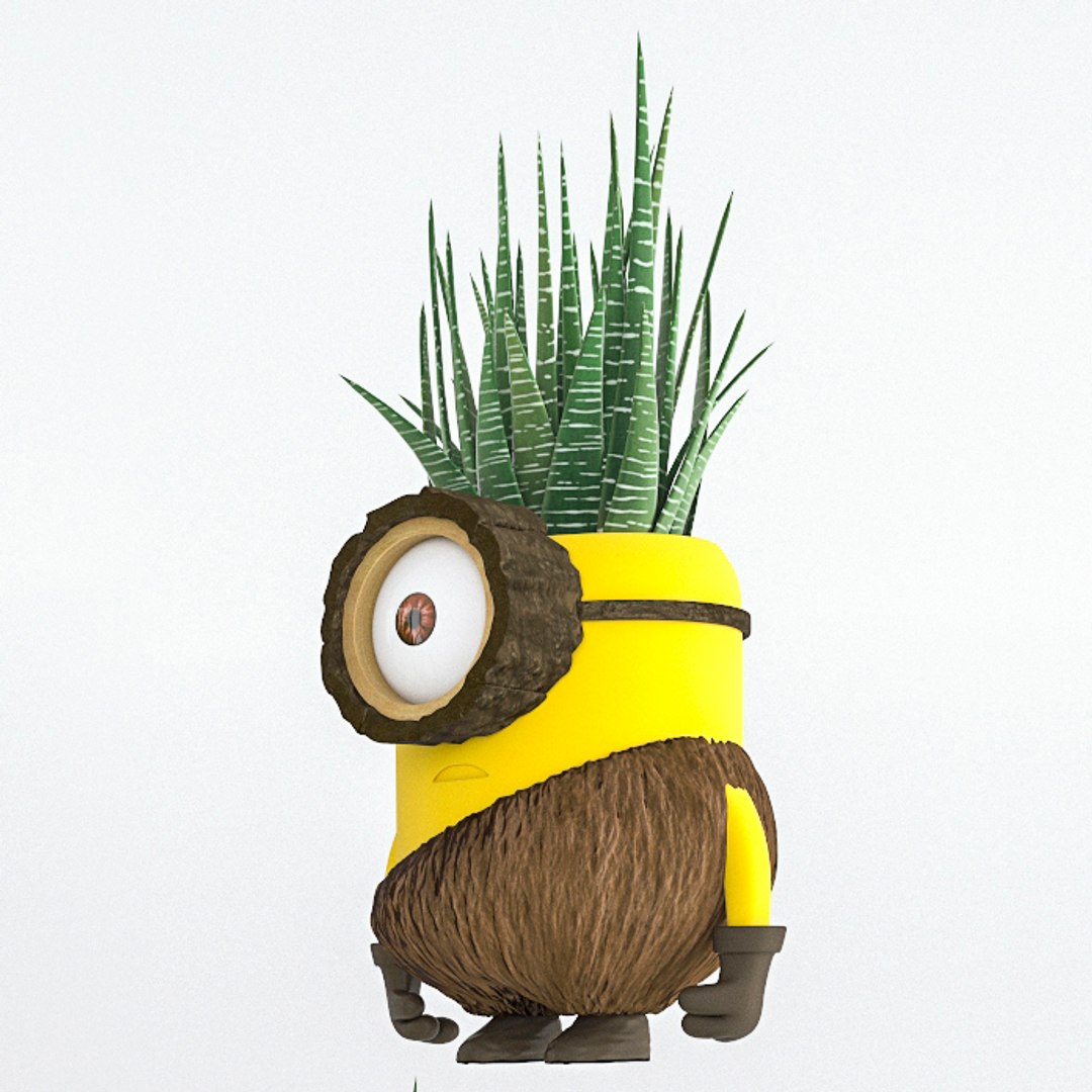 Minion Flower Pot Succulent 3D - TurboSquid 1351121