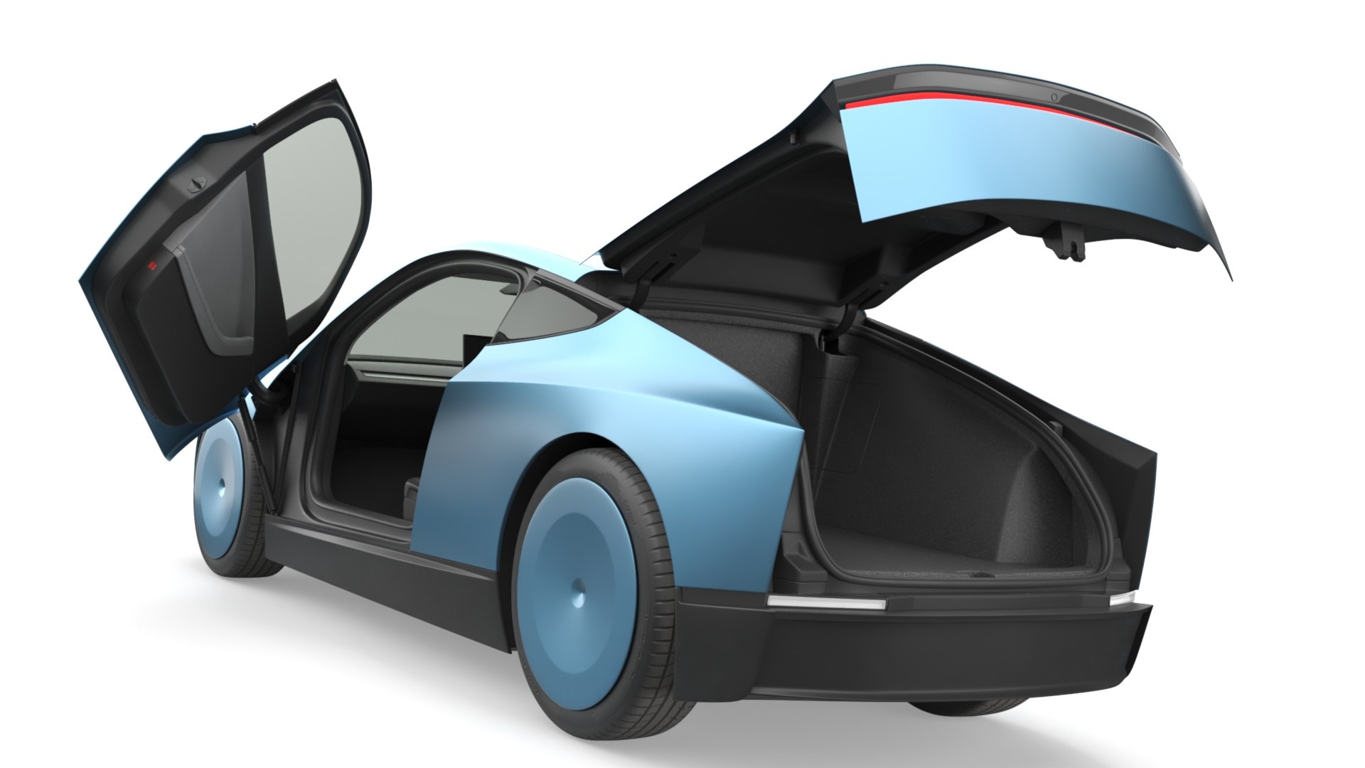 3D Electric Coupe Vehicle Blue - TurboSquid 2323221