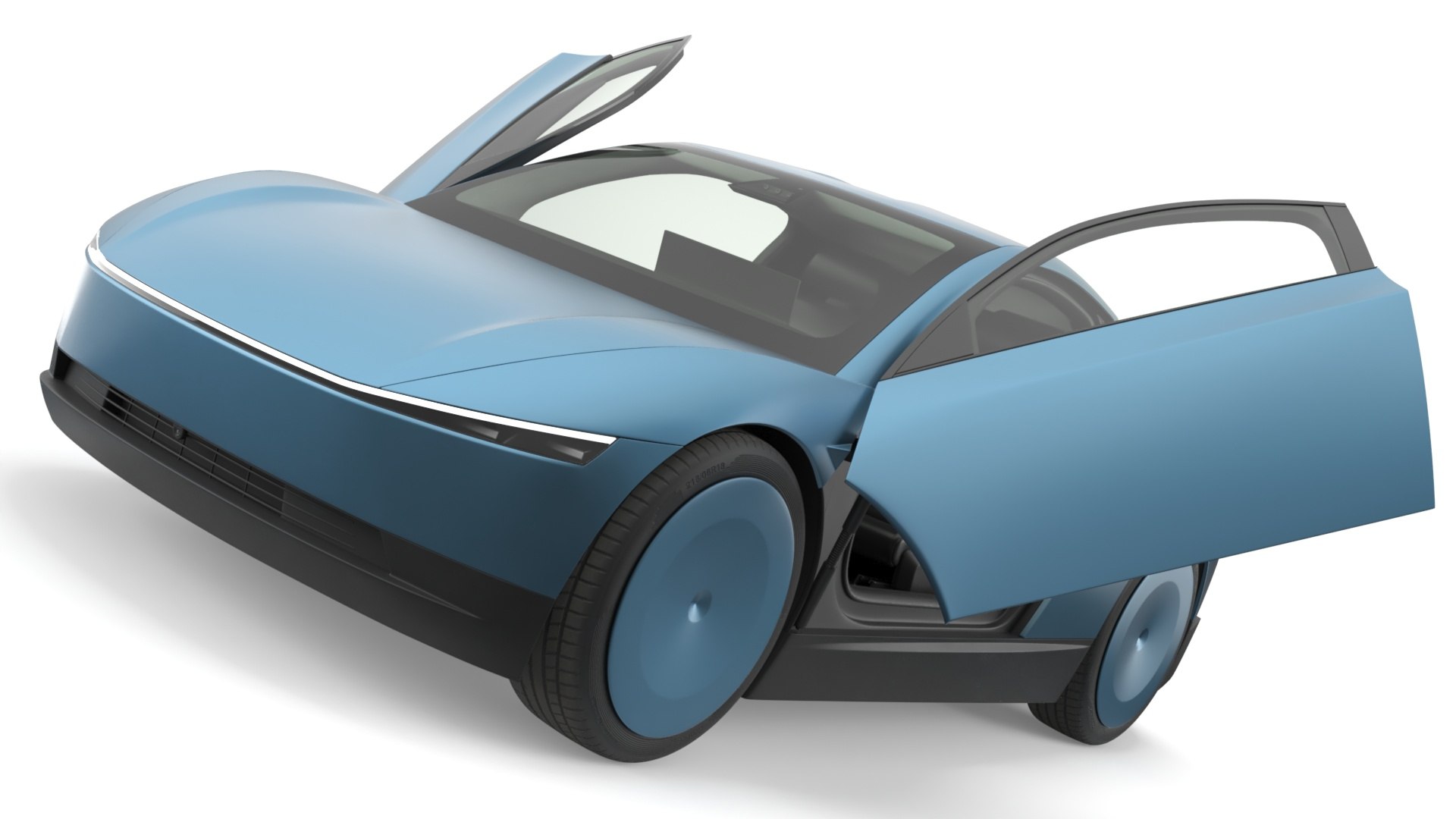 3D Electric Coupe Vehicle Blue - TurboSquid 2323221