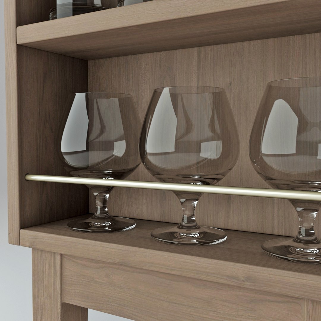 3d Parker Bar Spirits Model