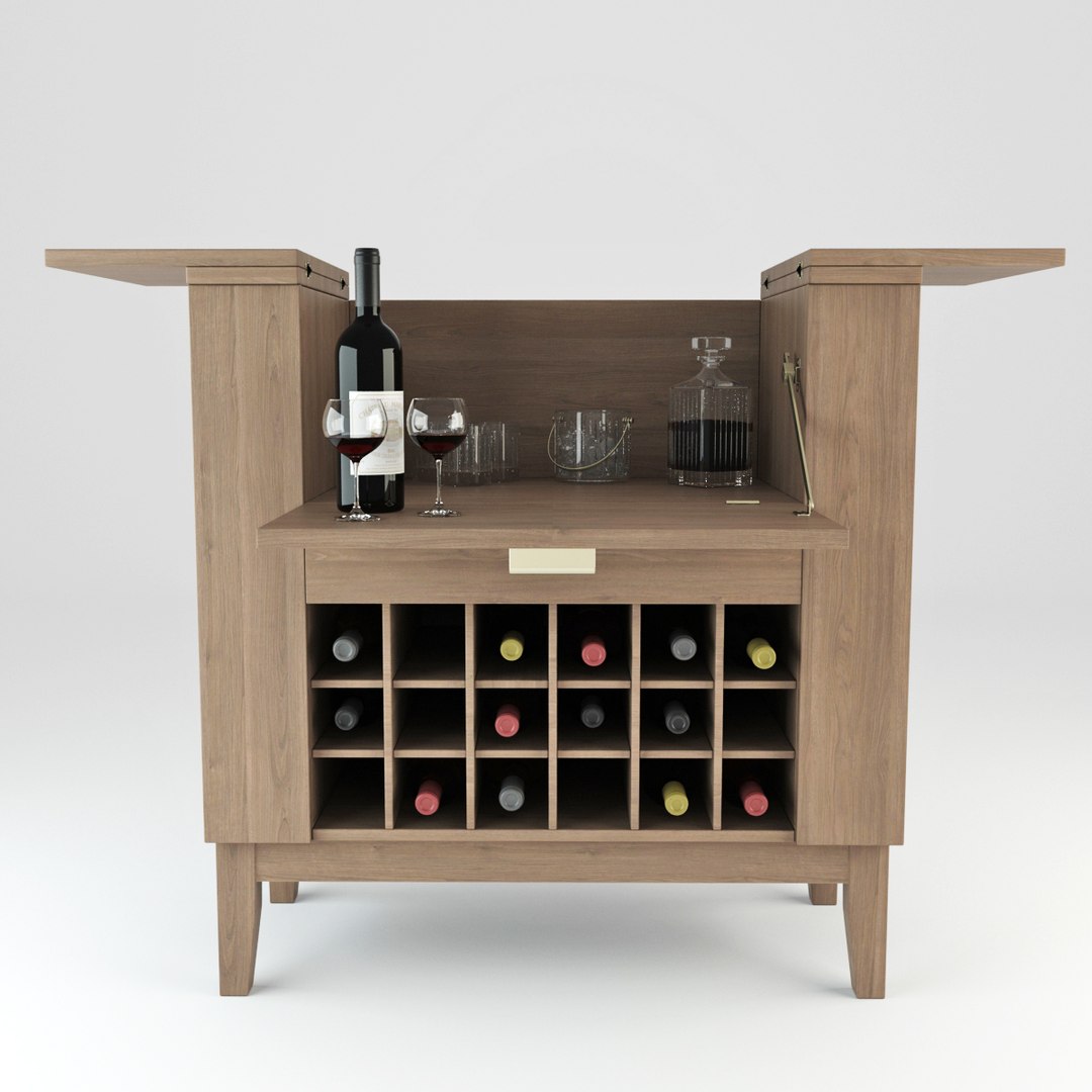 3d Parker Bar Spirits Model