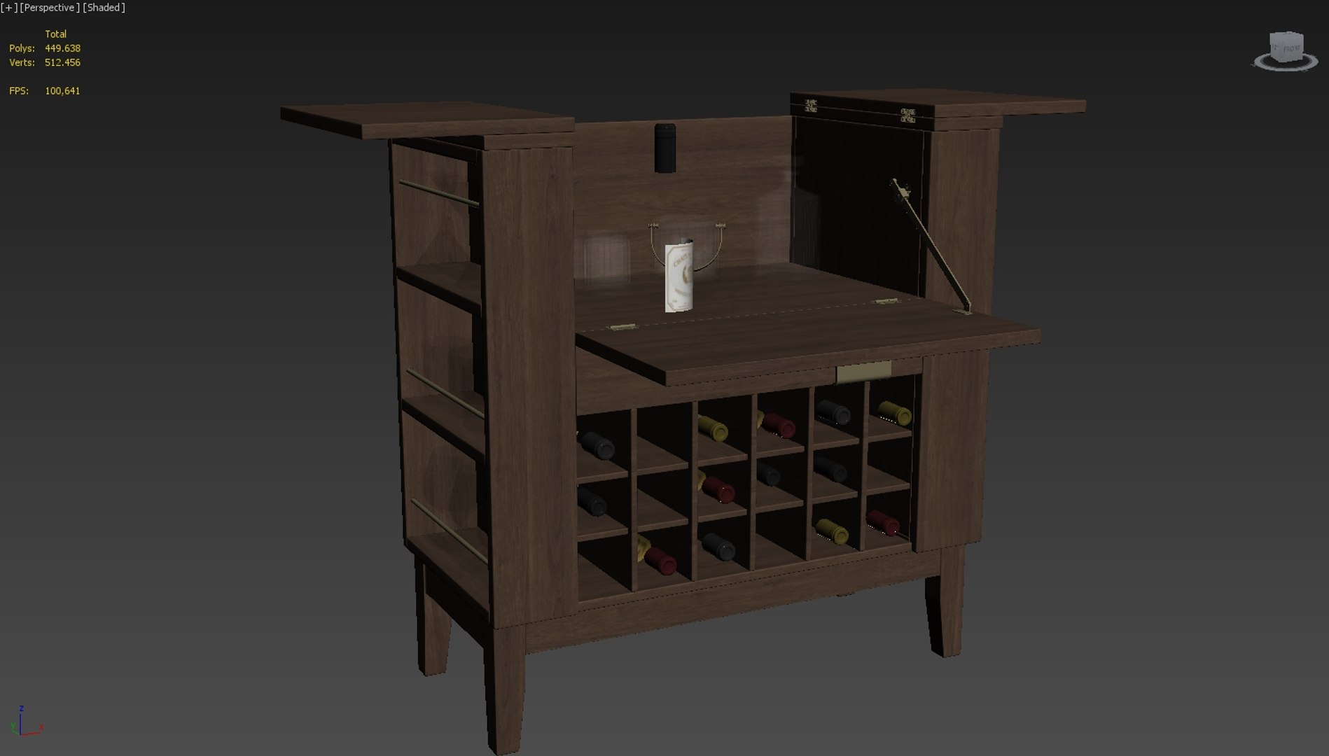 3d Parker Bar Spirits Model