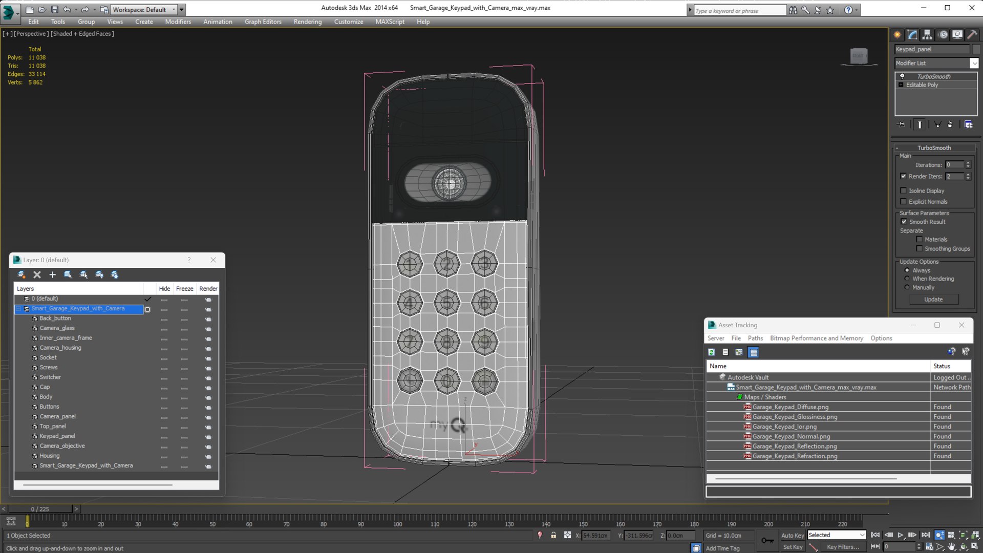 Smart Garage Keypad With Camera Model - TurboSquid 2185720