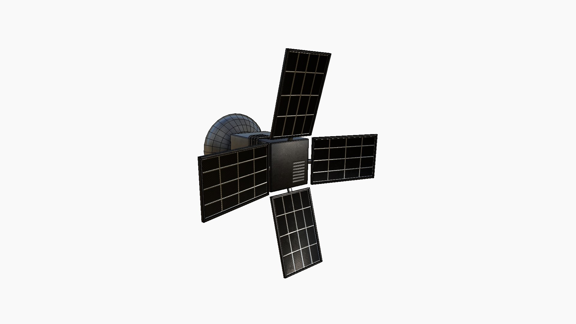 3D Satellite G06 Steel Black - SciFi Space Design Model - TurboSquid ...