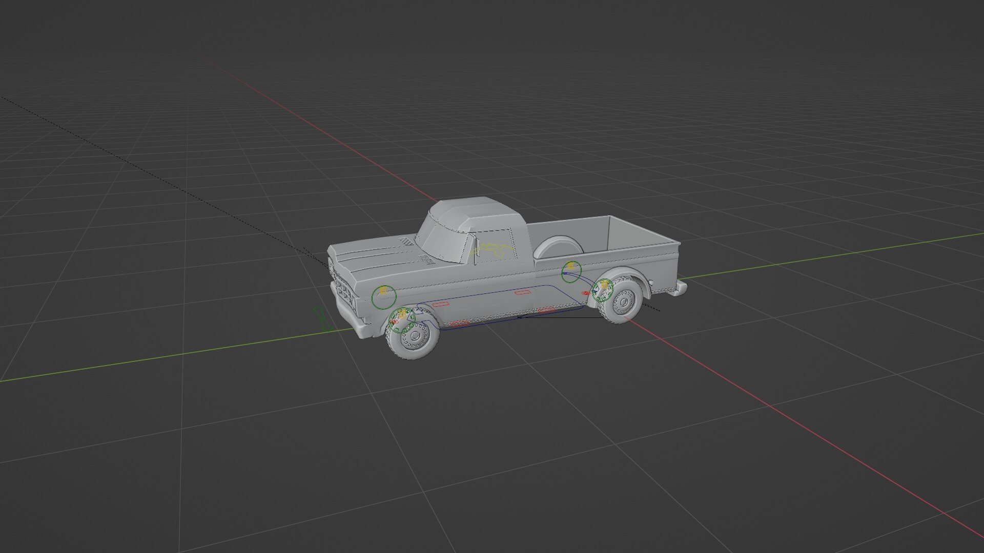 Pickup Truck Low-poly 3D Model - TurboSquid 1994778