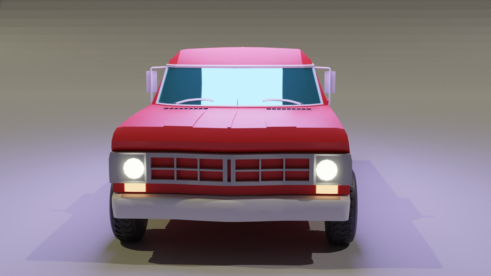 Pickup Truck Low-poly 3D Model - TurboSquid 1994778