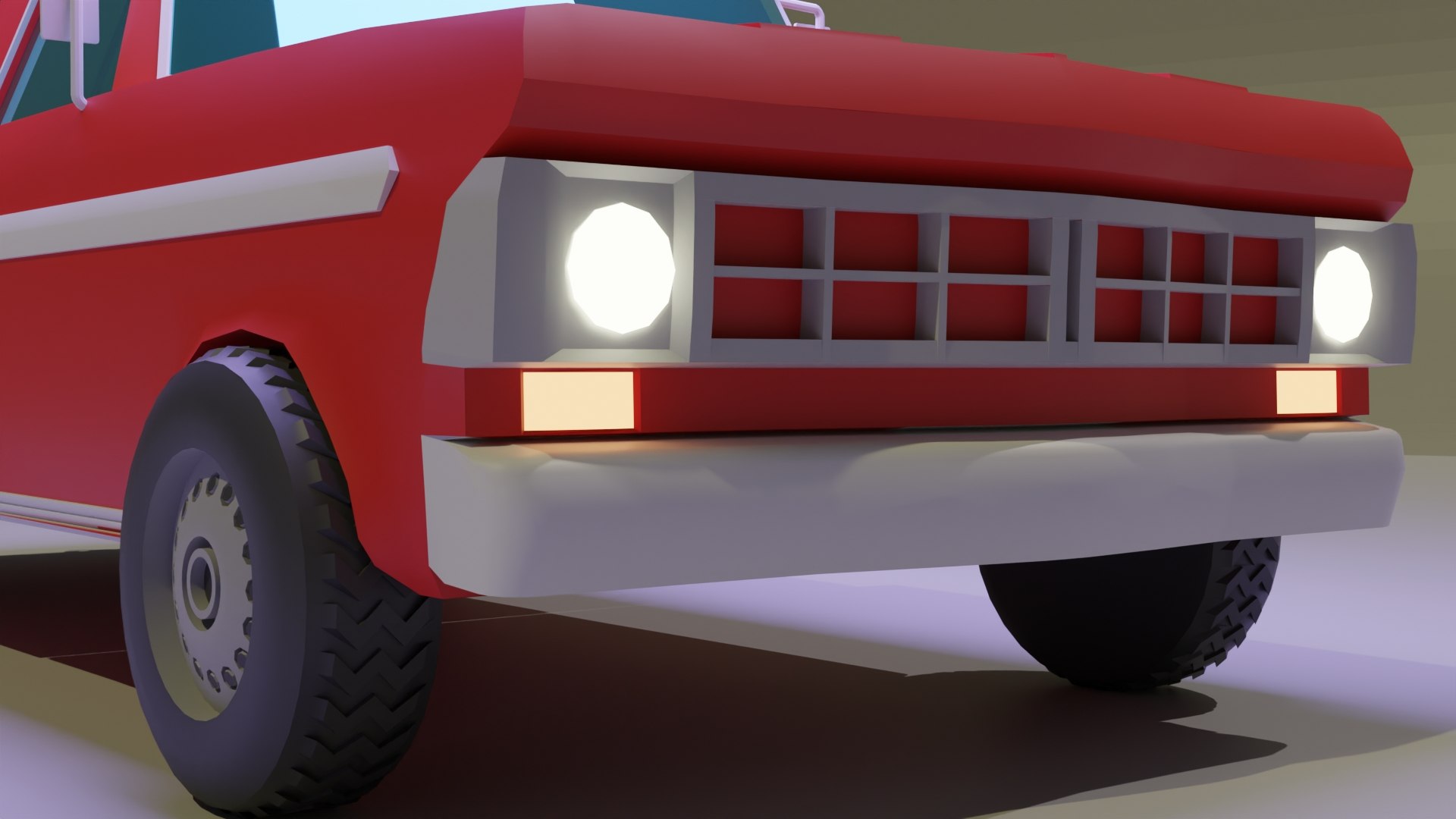 Pickup Truck Low-poly 3D Model - TurboSquid 1994778