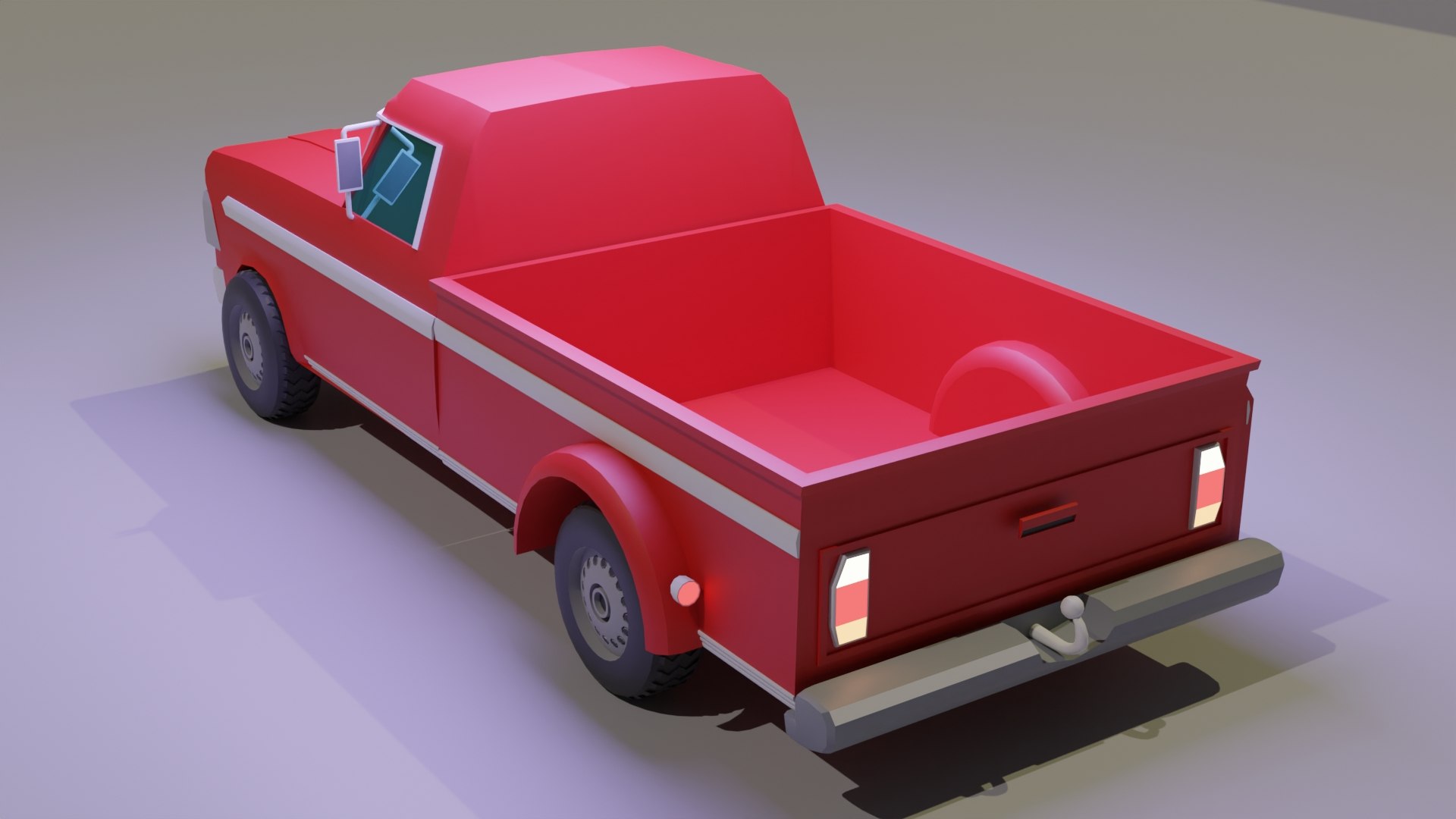 Pickup Truck Low-poly 3D Model - TurboSquid 1994778
