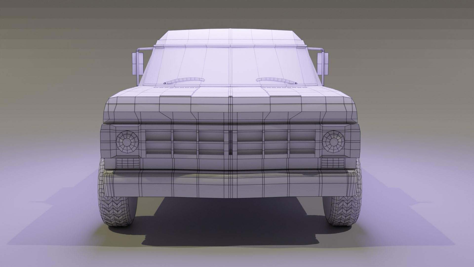Pickup Truck Low-poly 3D Model - TurboSquid 1994778