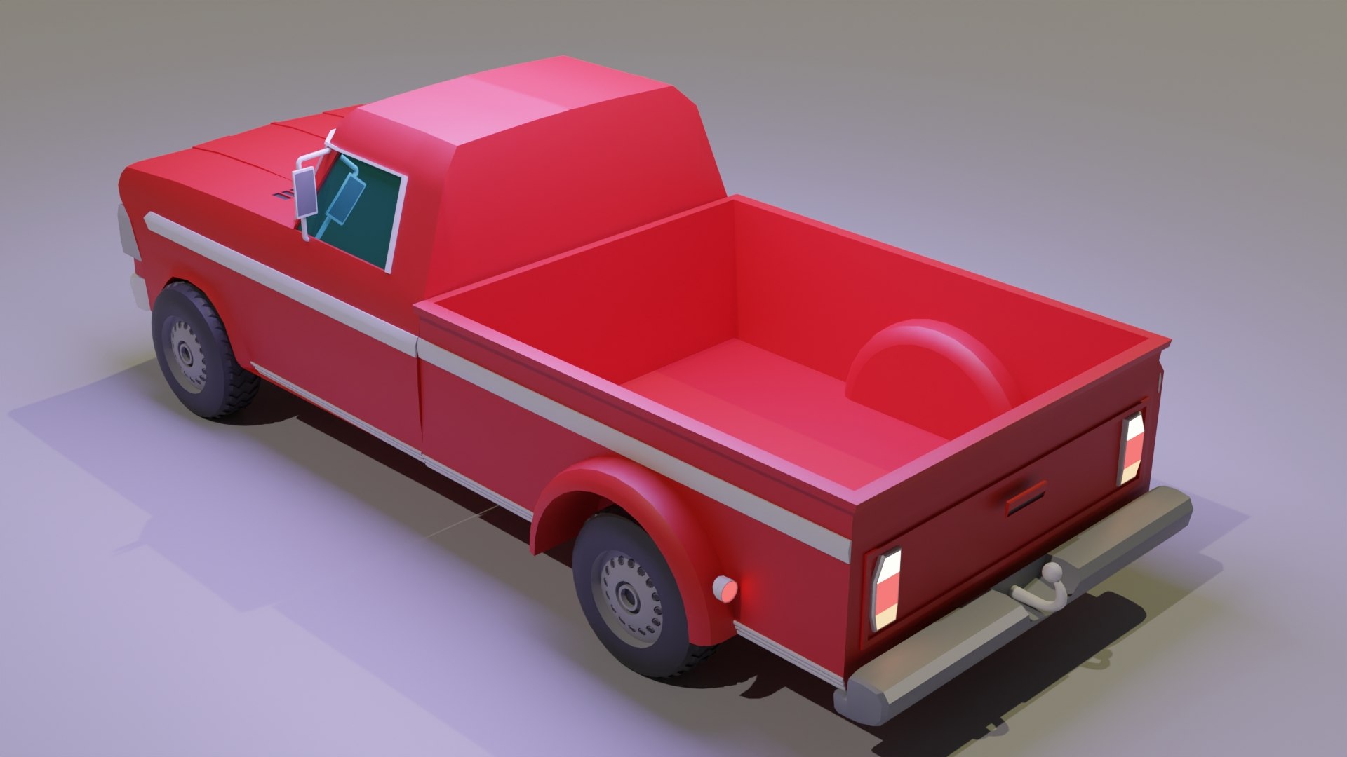 Pickup Truck Low-poly 3D Model - TurboSquid 1994778
