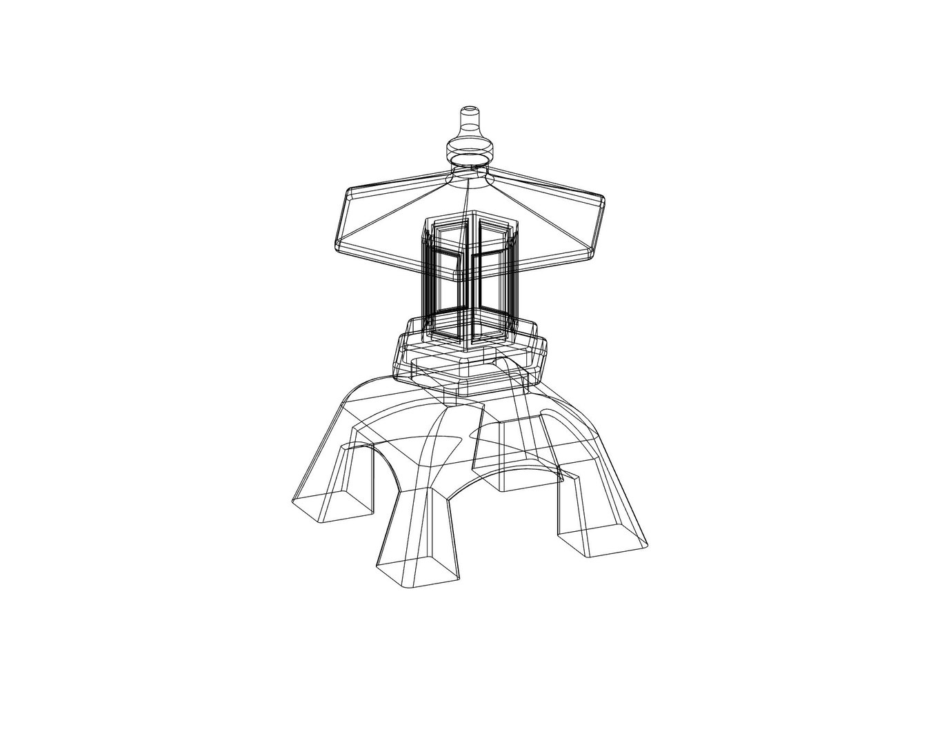 3D Lantern zen outdoor model - TurboSquid 2162231