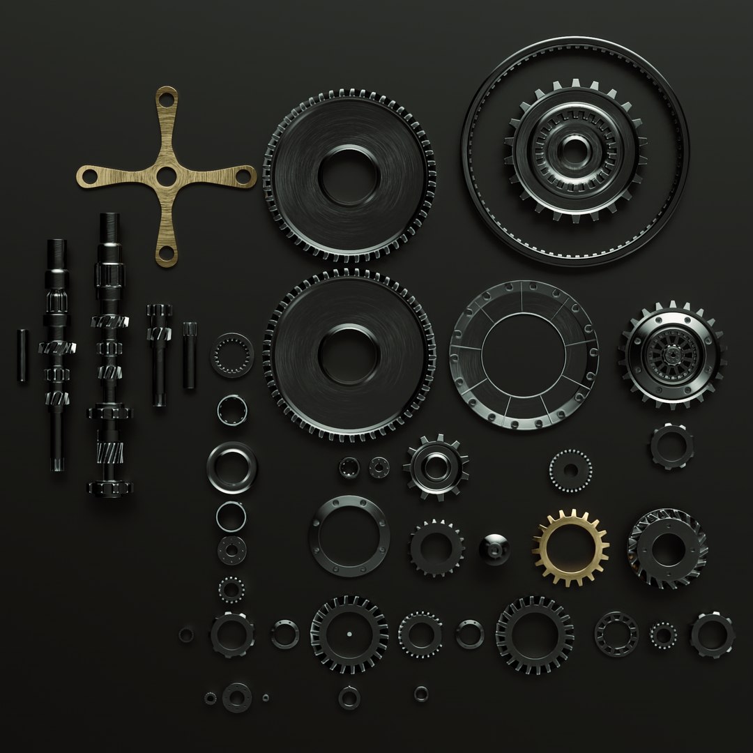 3D Gears Set - TurboSquid 1711419