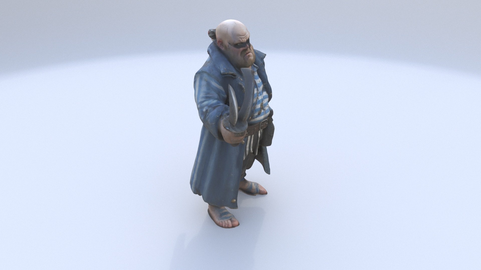 3D One-Eyed Pirate Raider - TurboSquid 2336775