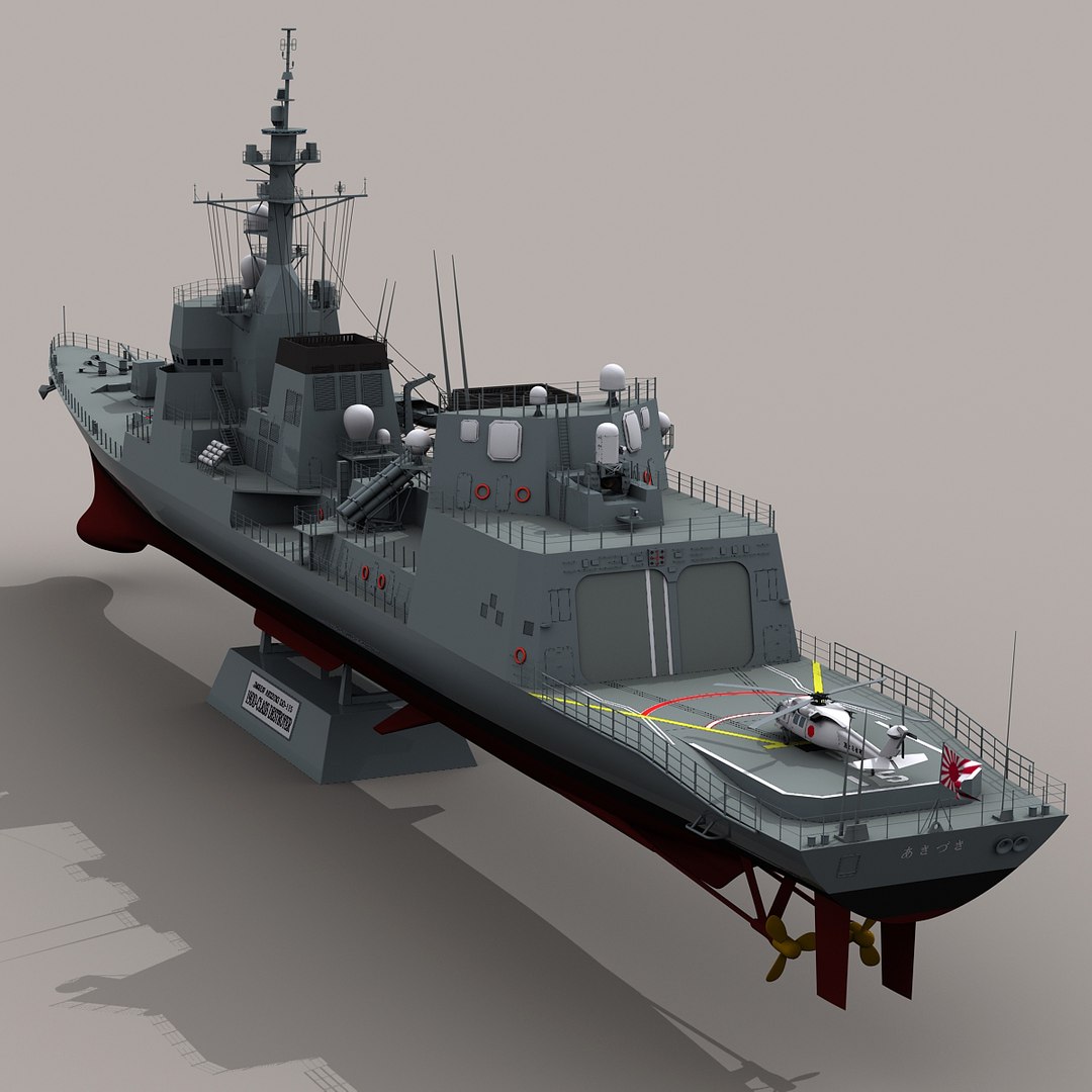 3d Model Jmsdf 19dd Akizuki