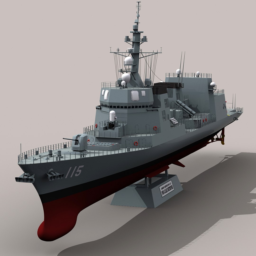 3d Model Jmsdf 19dd Akizuki