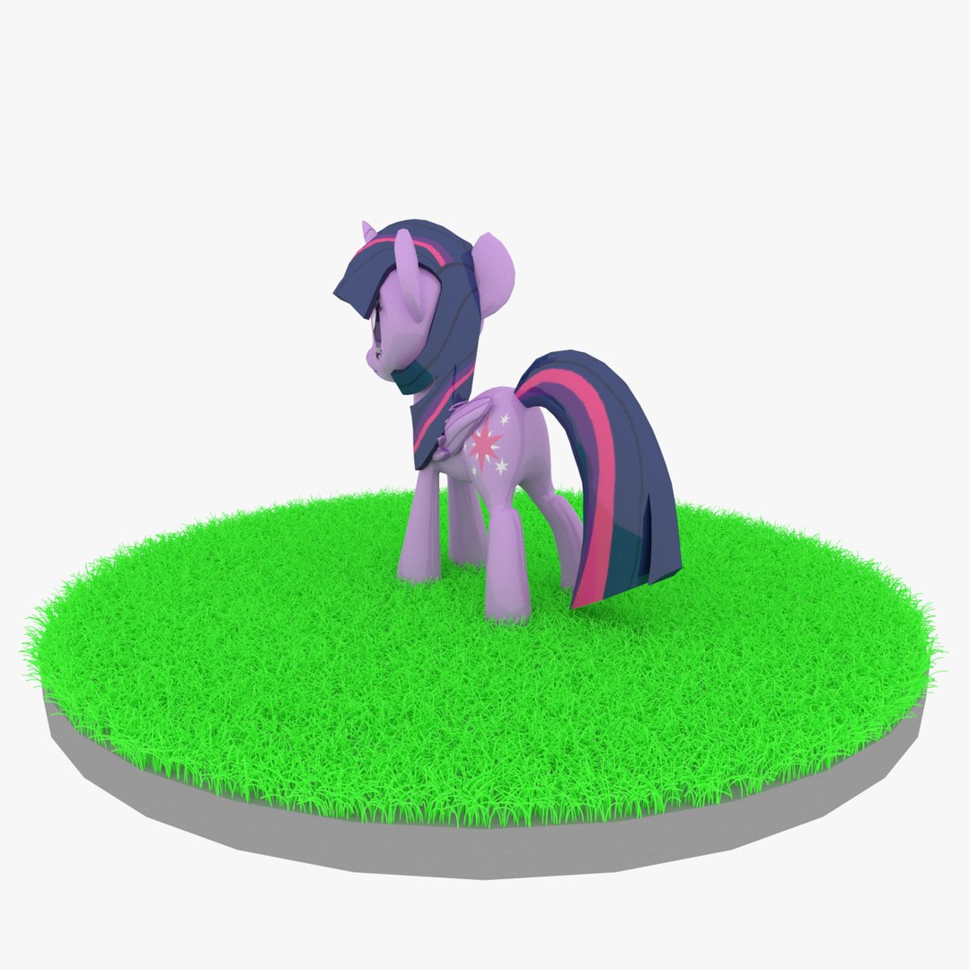 Cartoon Purple Pony Rigged Model - TurboSquid 2020062
