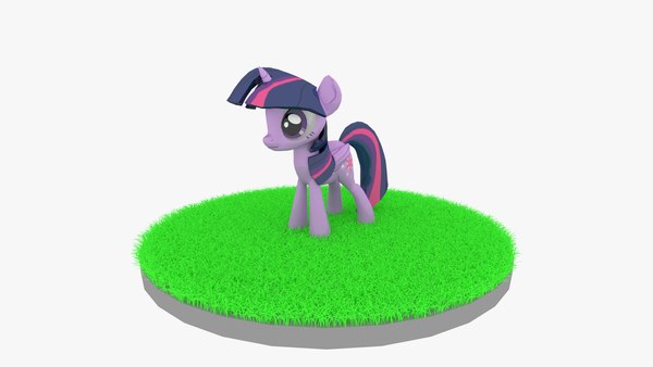 Cartoon Purple Pony Rigged Modelo 3D - TurboSquid 2020062