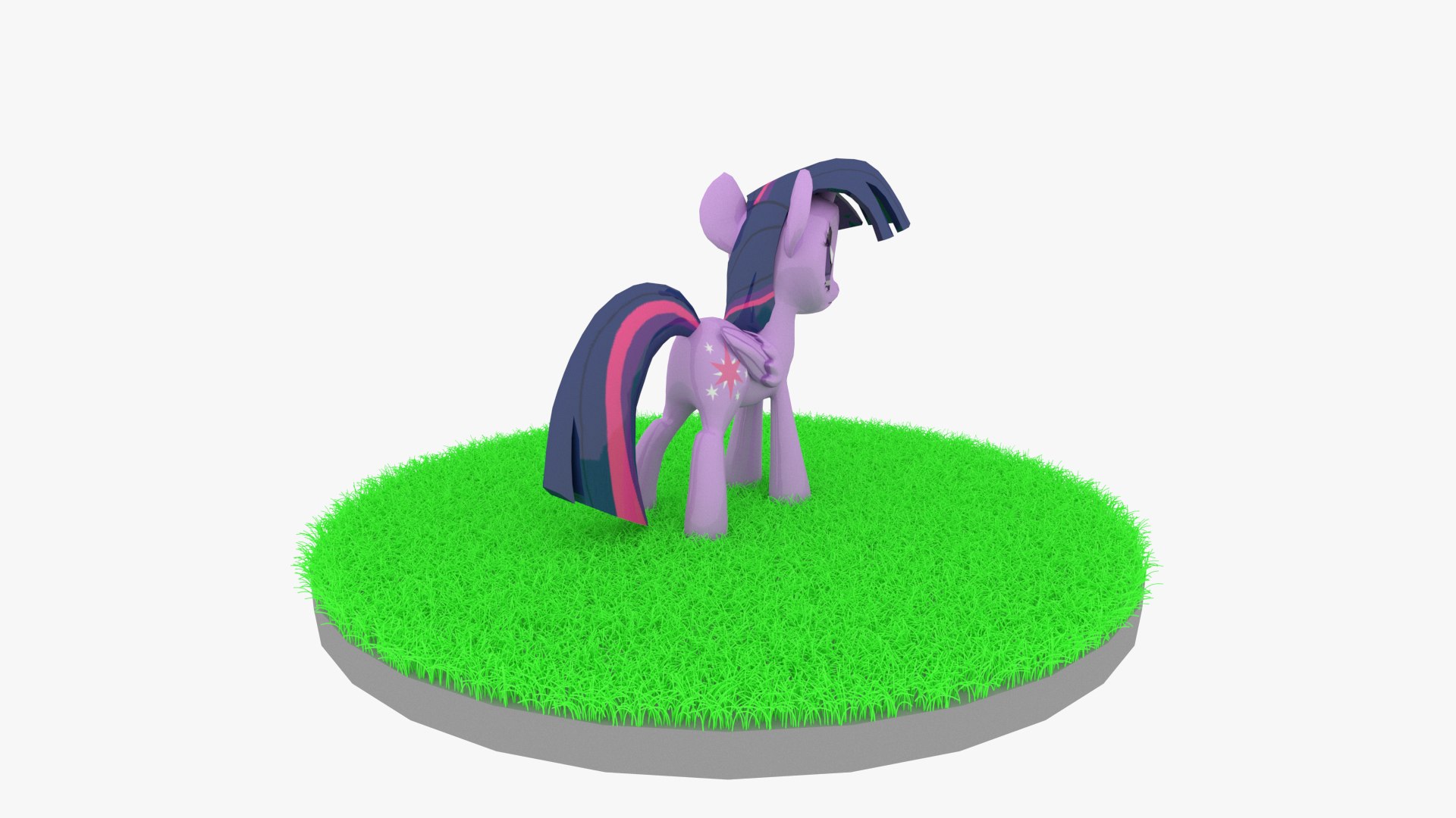 Cartoon Purple Pony Rigged Model - TurboSquid 2020062