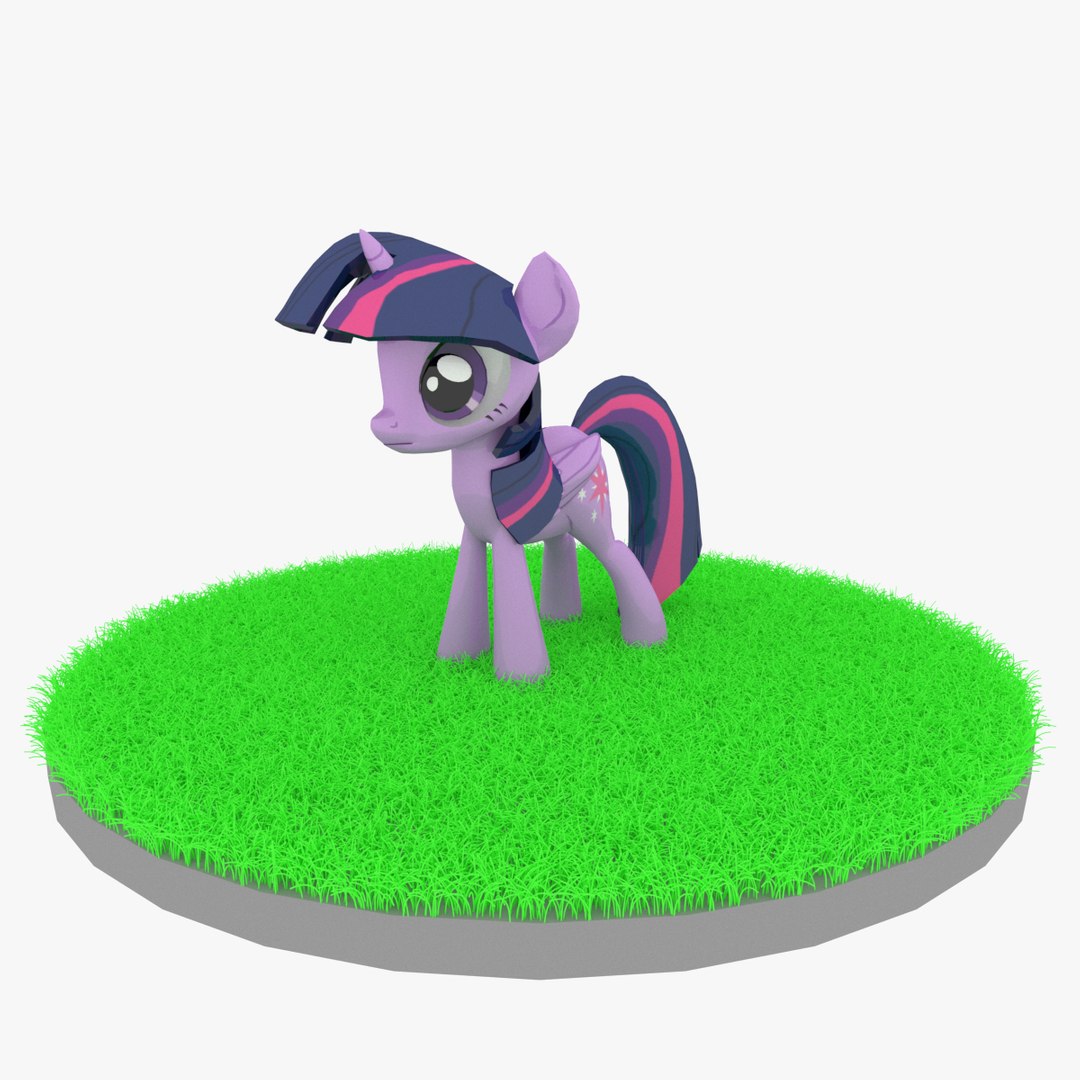Cartoon Purple Pony Rigged Model - TurboSquid 2020062