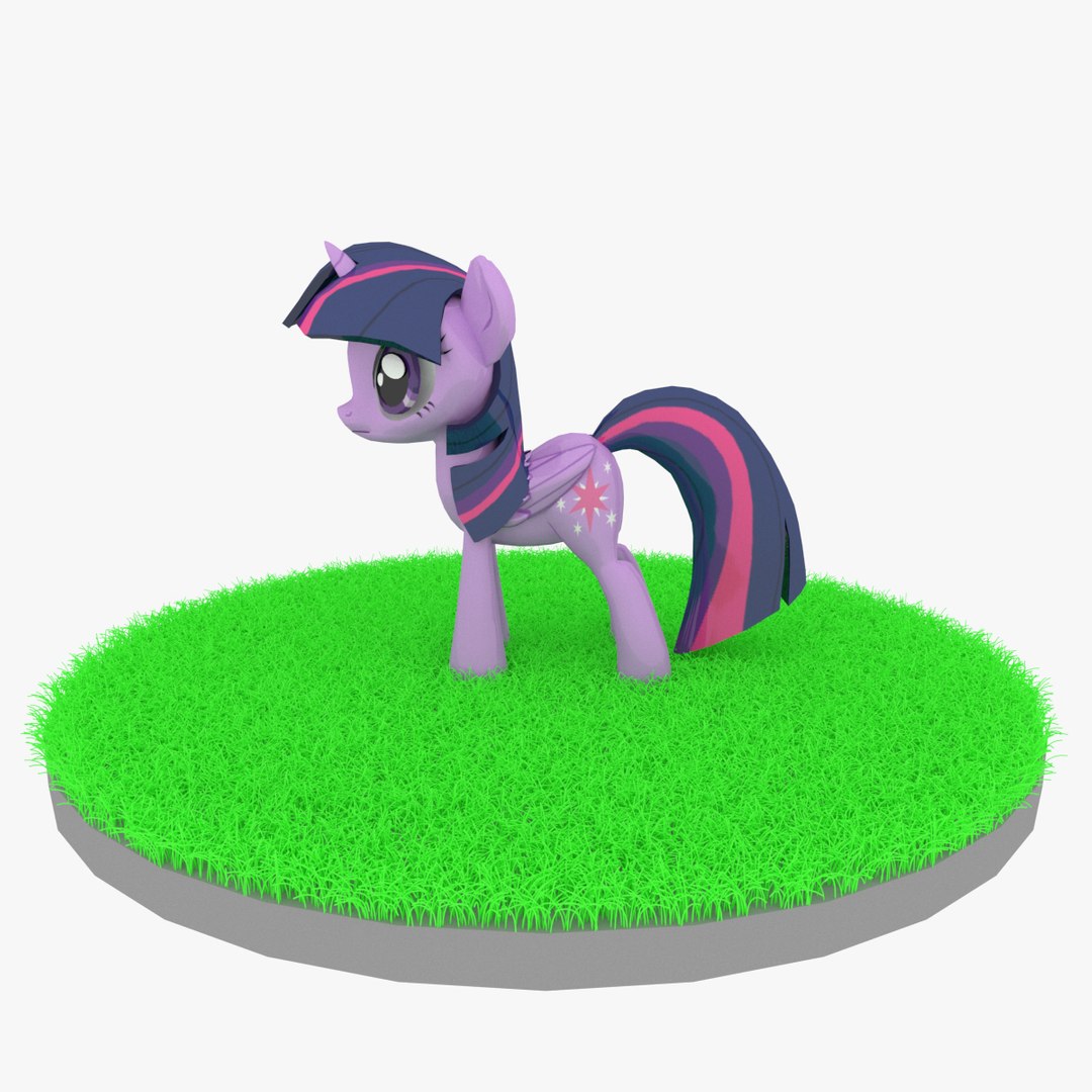 Cartoon Purple Pony Rigged Model - TurboSquid 2020062