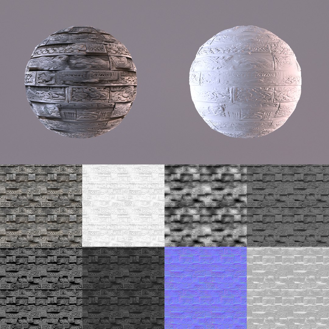 3D Ancient Temple Wall 01 Texture - Seamless - TurboSquid 2131294