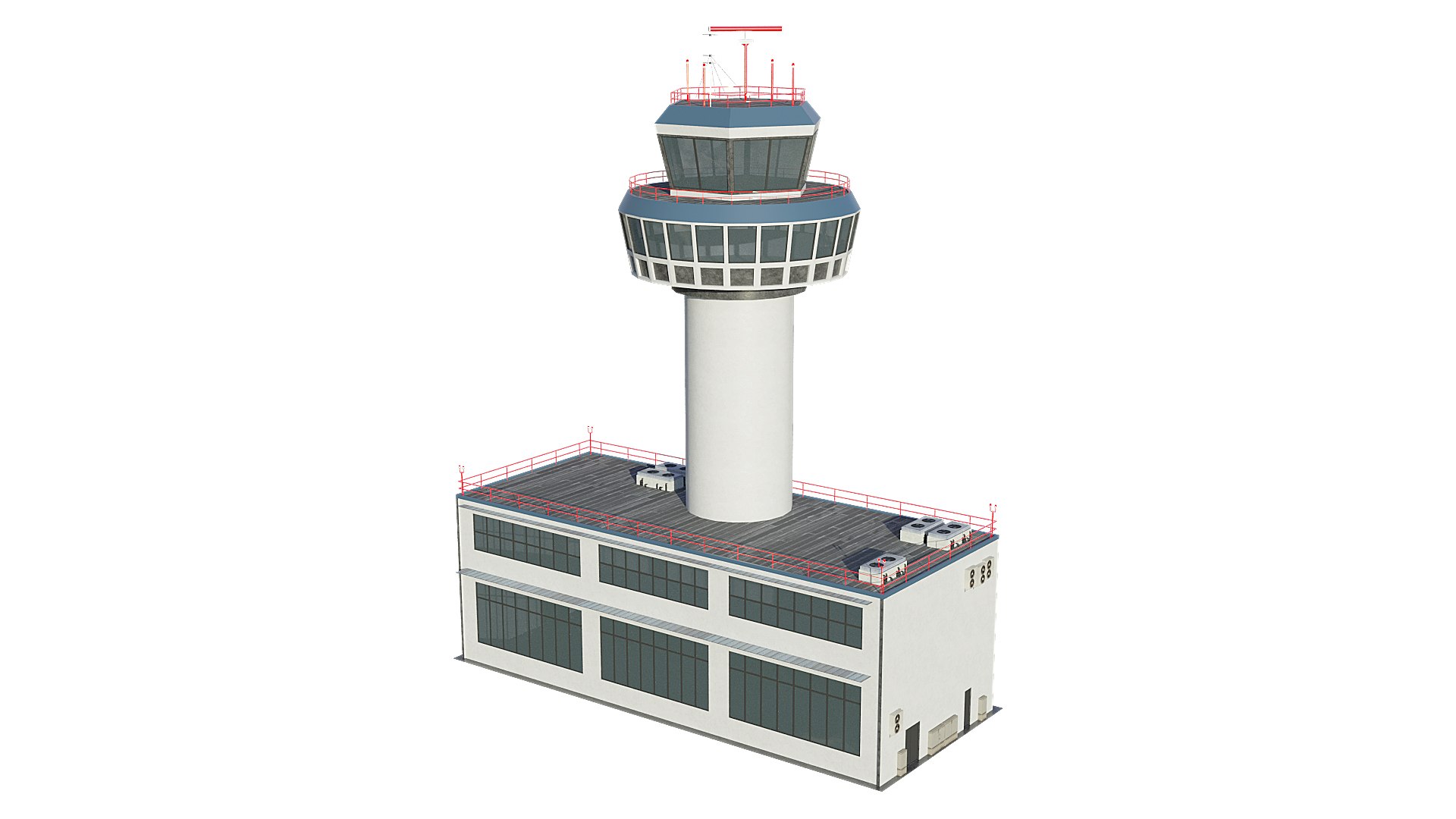 Airport Control Tower 3D - TurboSquid 1832311
