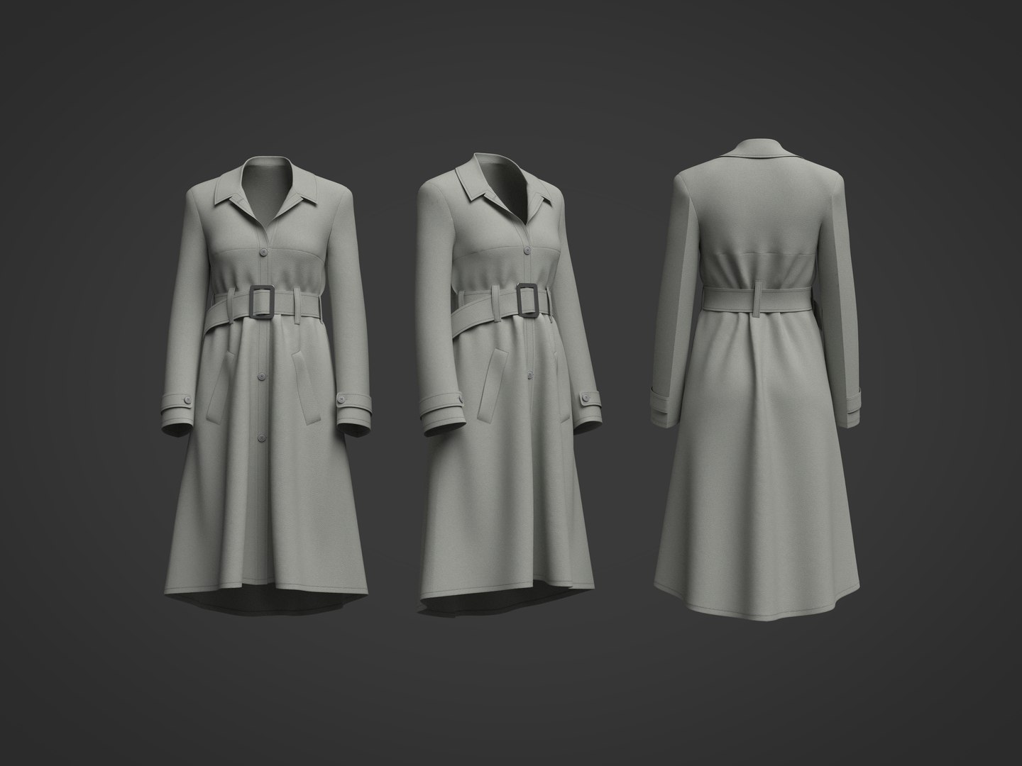 Trench Coat 3d Model 3D Model - TurboSquid 2140517