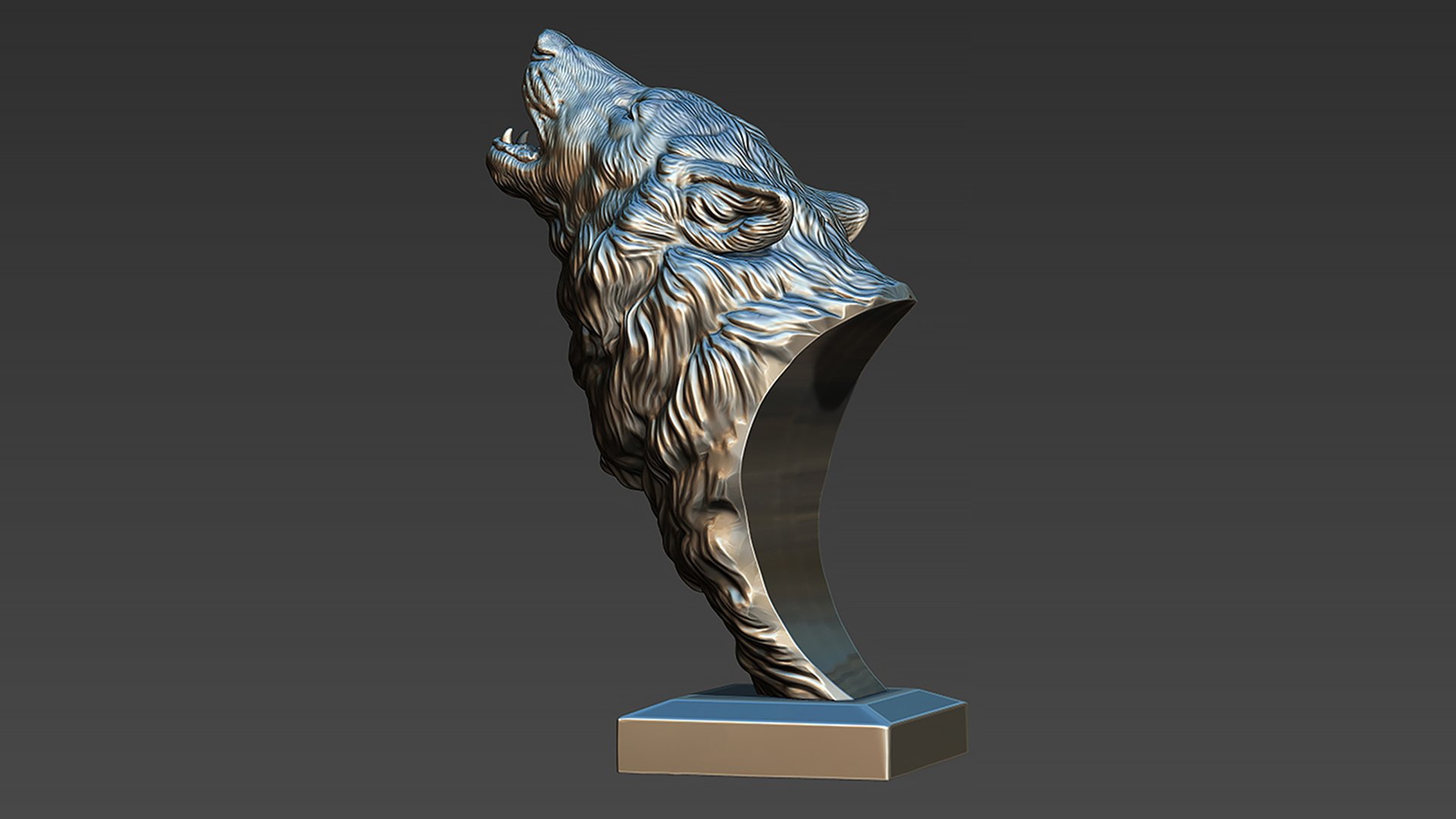 Wolf howls 3D model - TurboSquid 1913041