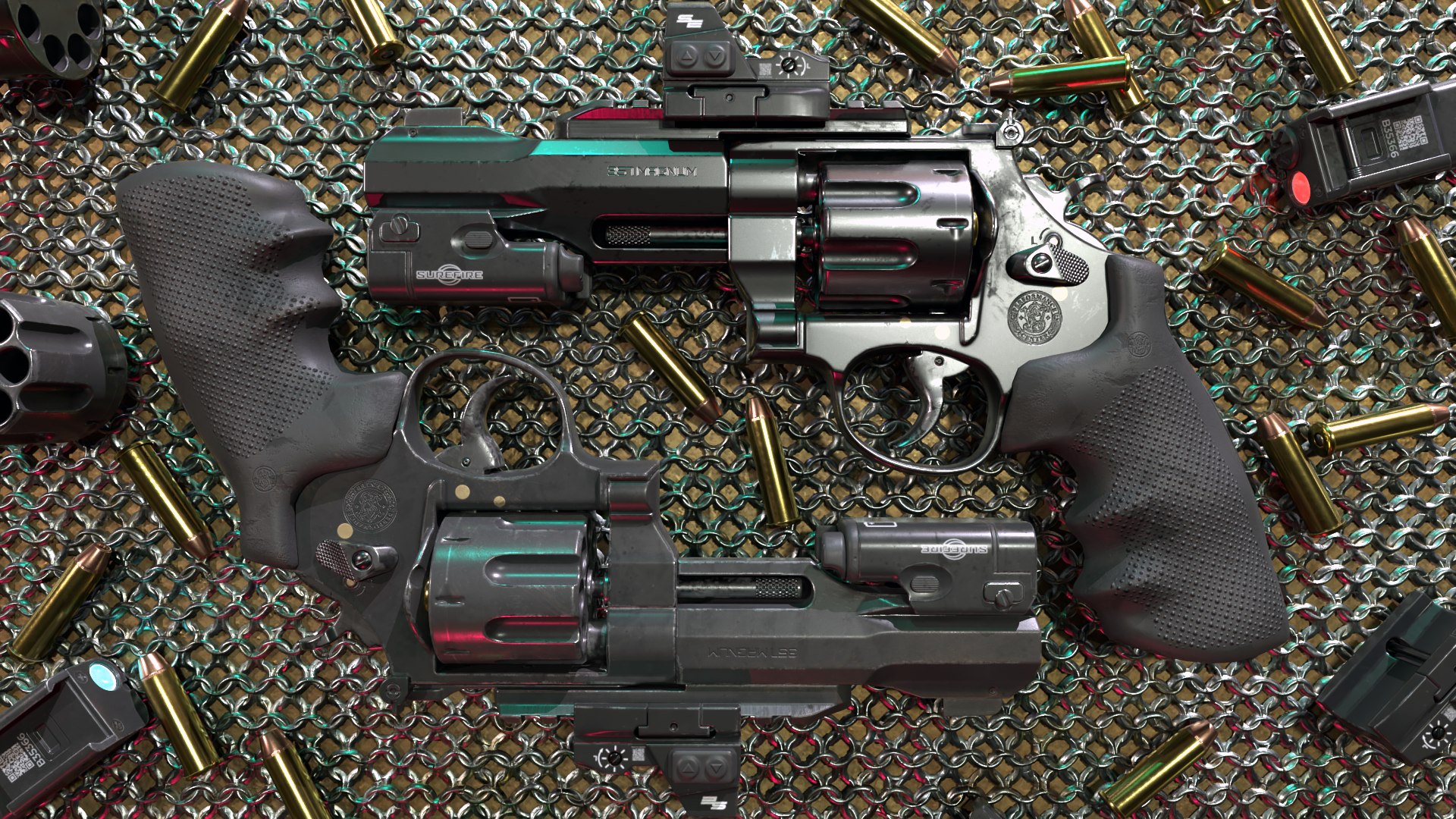 Magnum 357 Red Dot Scope Laser Designator 3D Model - TurboSquid 2179715