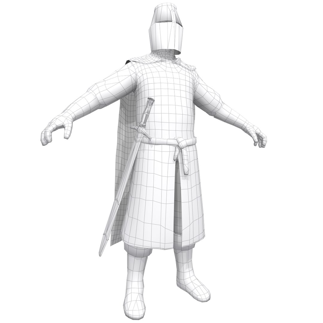 Medieval Templar 3d Model