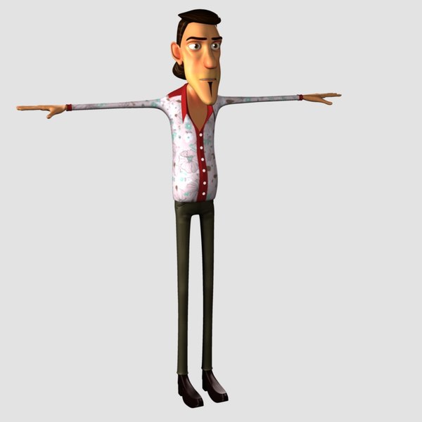 3d man cartoon character animation