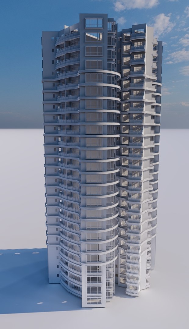 3D Model Highrise Building 01 - TurboSquid 1629891