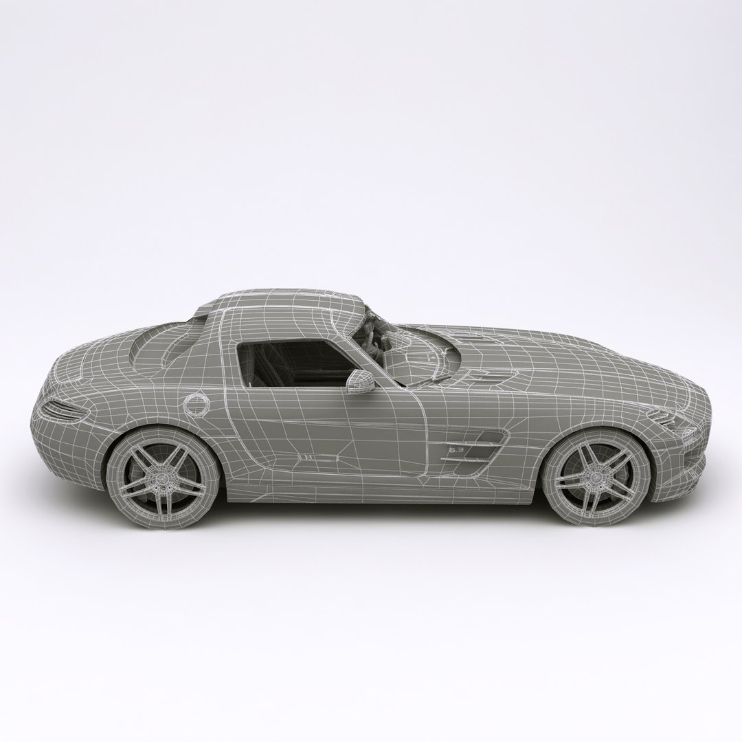 mercedes benz sls amg 3d 3ds